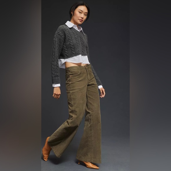 Anthropologie | Pants & Jumpsuits | Nwt Anthropologie Pilcro Gwen Wide Leg Corduroy Pants | Poshmark